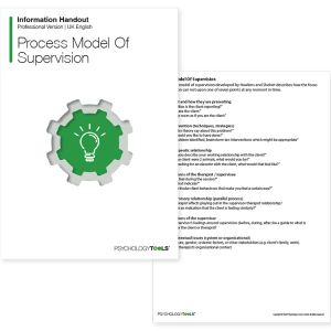 Process Model Of Supervision | Psychology Tools
