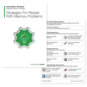 Strategies For People With Memory Problems | Psychology Tools